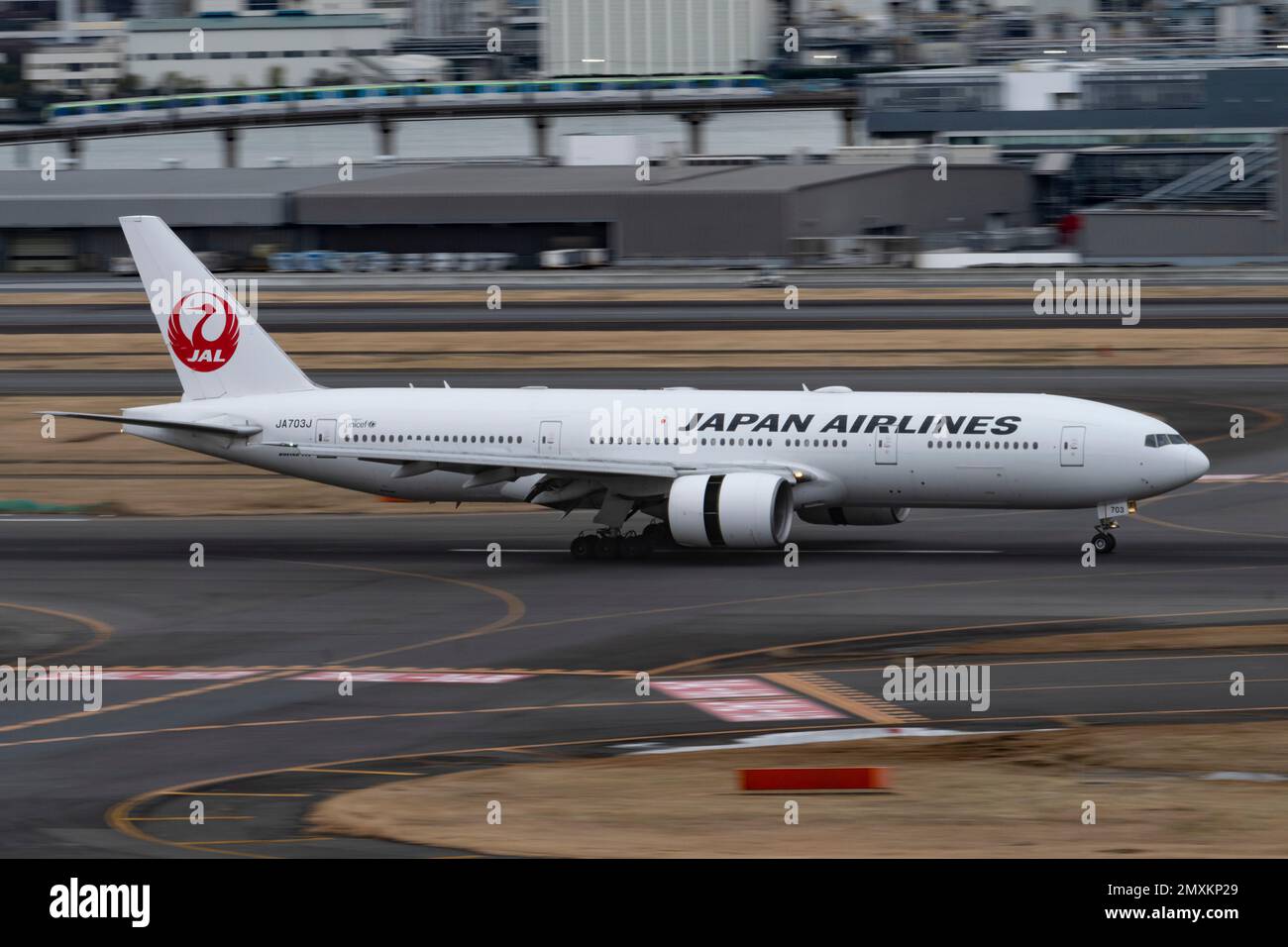 Tokyo, Japan. 2nd Feb, 2023. A Japan Airlines Boeing 777, tail number ...
