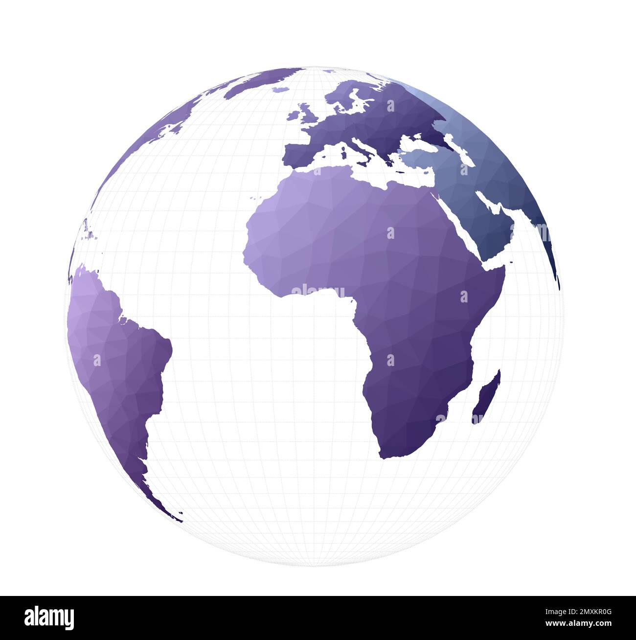 World map continents. Orthographic projection. Alluring vector ...