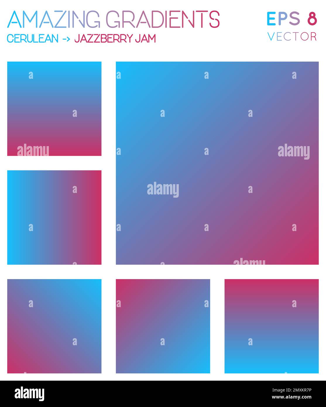 Colorful gradients in cerulean, jazzberry jam color tones. Admirable ...