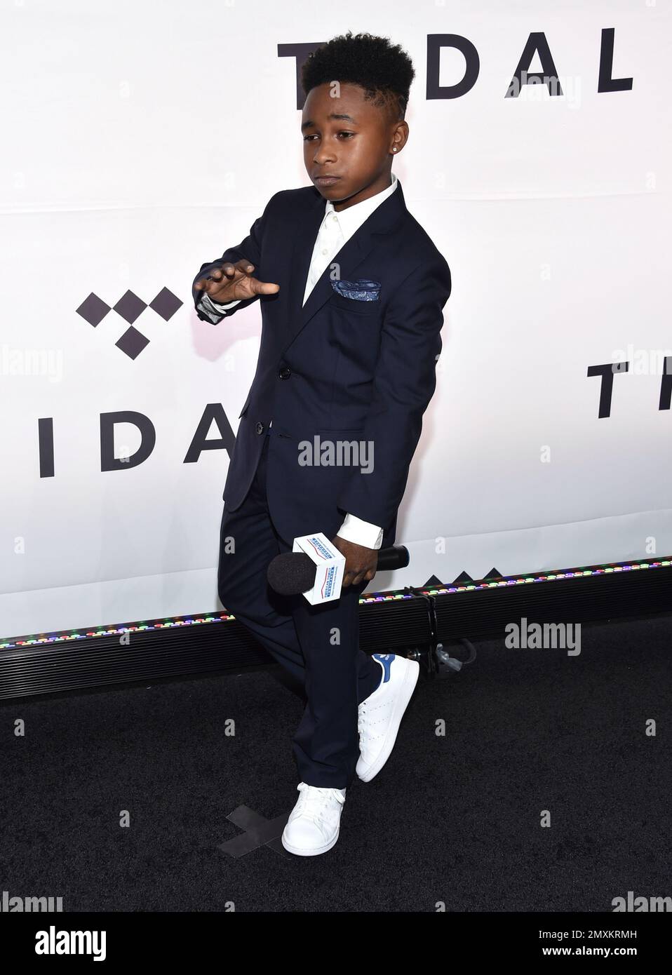 Lil James attends the Tidal X: 1015 benefit concert, hosted by Tidal ...