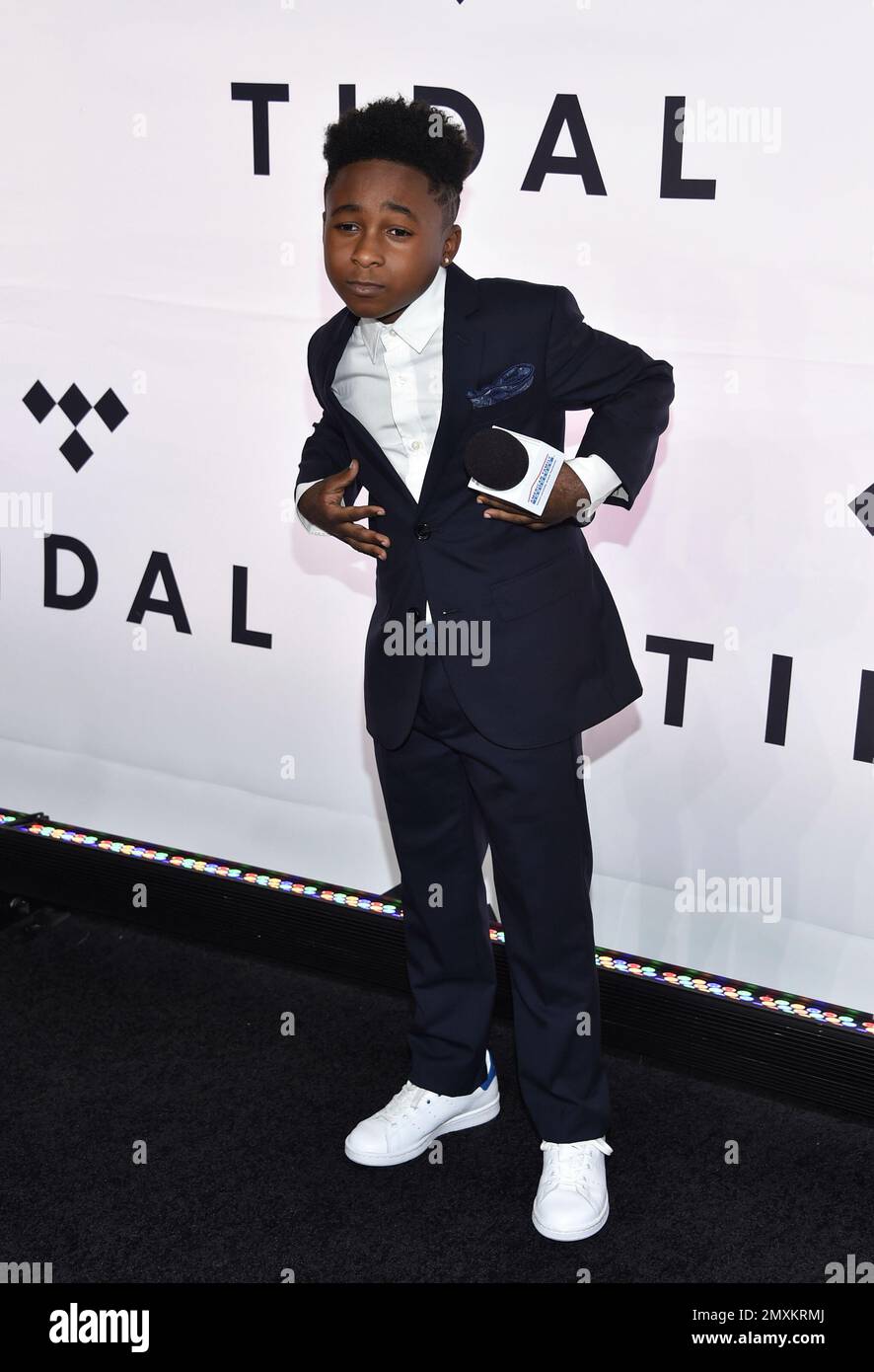 Lil James attends the Tidal X: 1015 benefit concert, hosted by Tidal ...