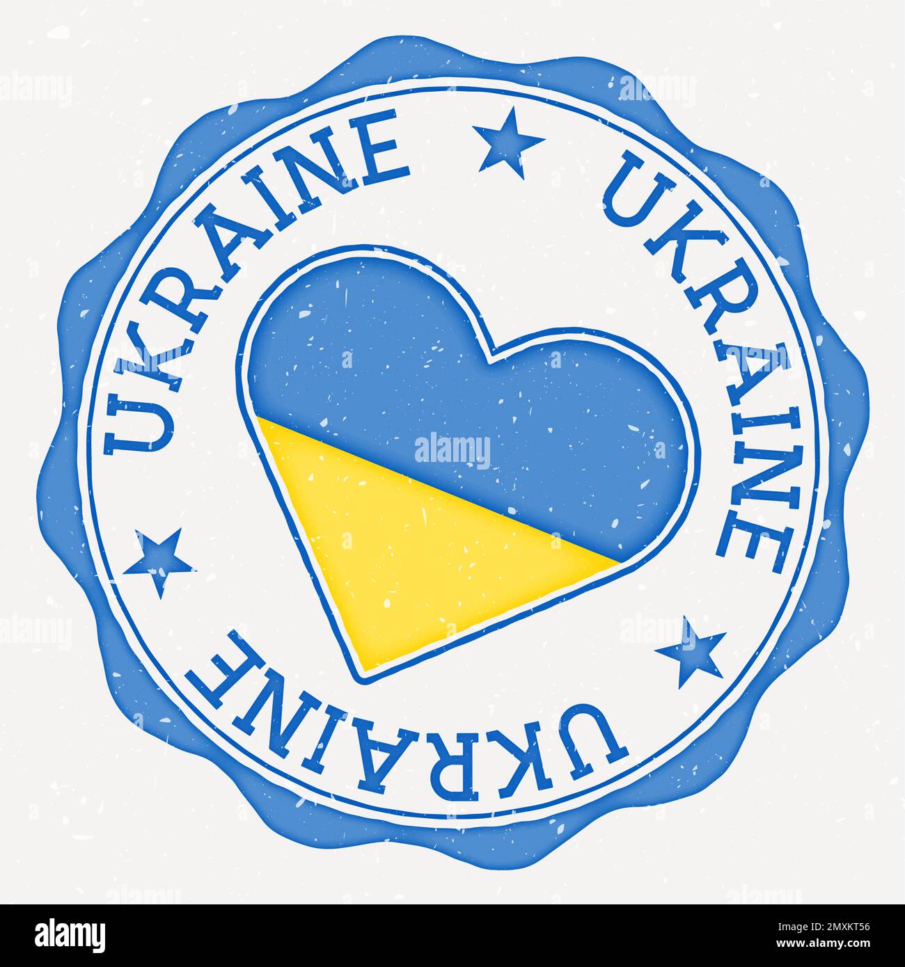 Ukraine heart flag logo. Country name text around Ukraine flag in the ...
