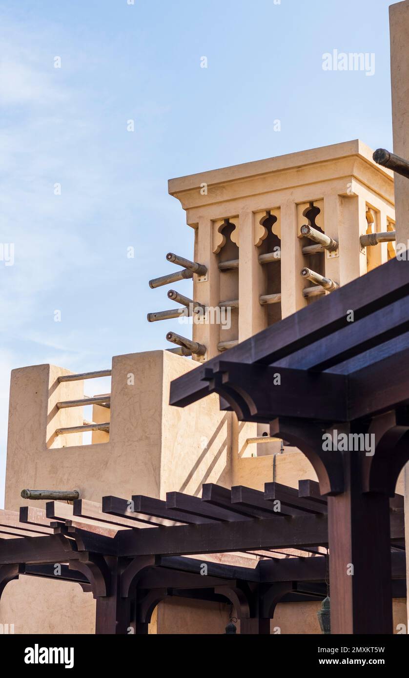 Traditional Arabic cooling wind tower Stock Photo - Alamy