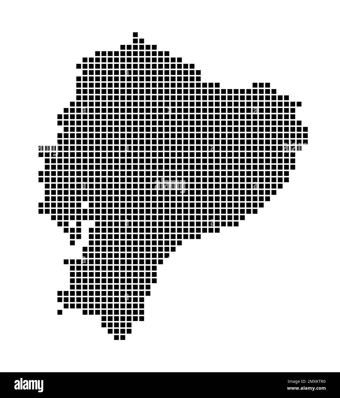 Ecuador map. Map of Ecuador in dotted style. Borders of the country ...