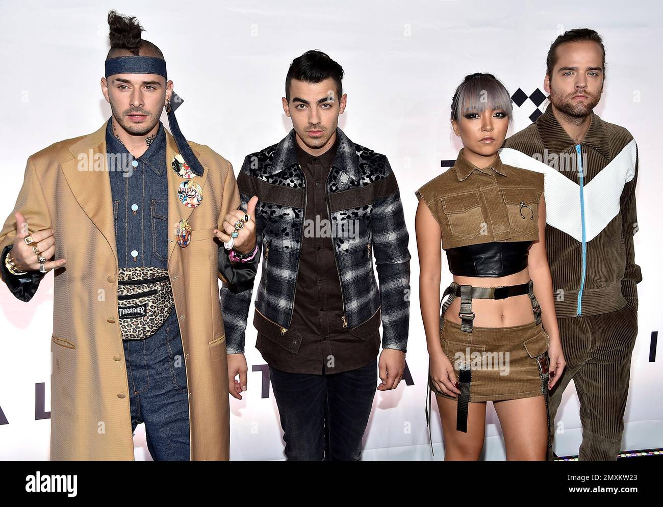 Members of the band DNCE, from left, Cole Whittle, Joe Jonas, JinJoo ...