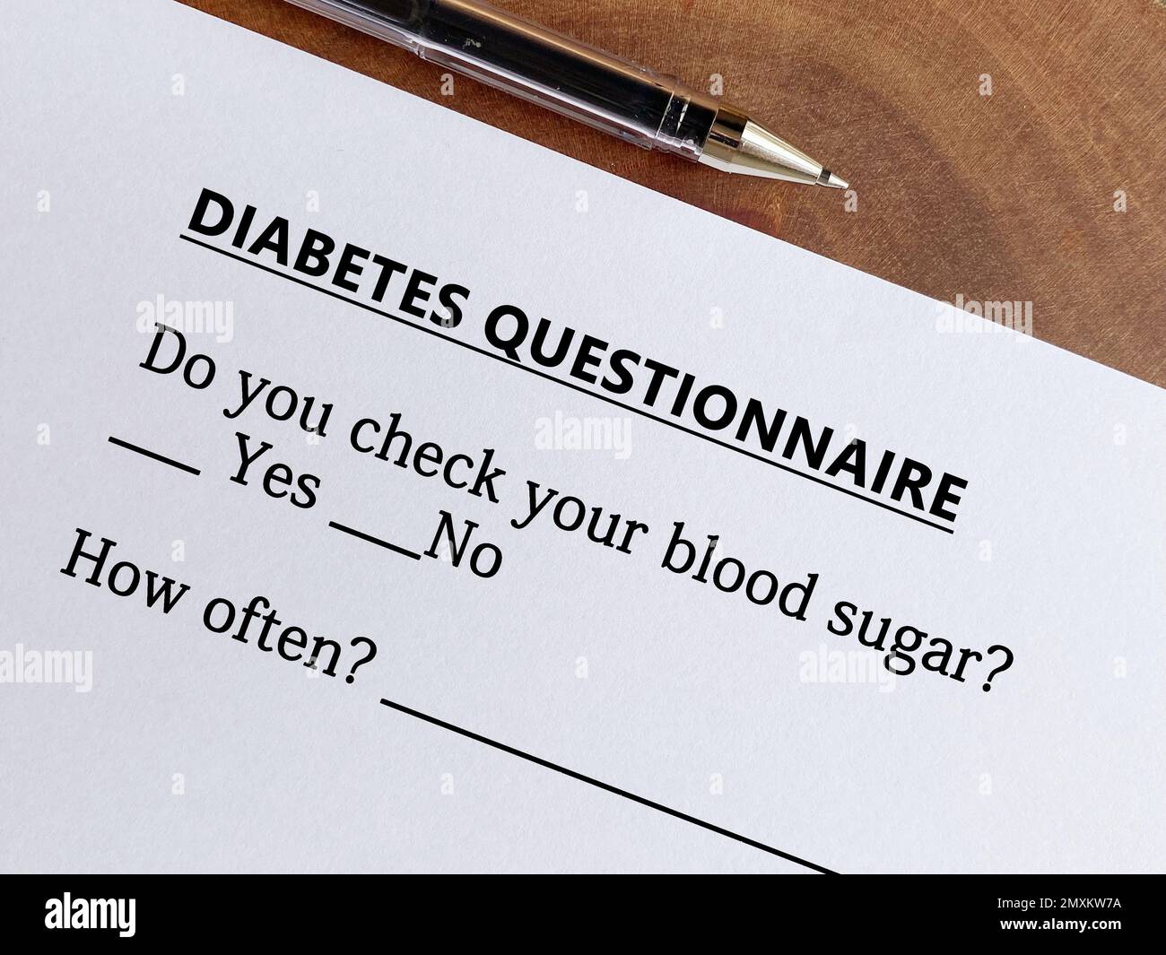 A person is answering question about diabetes. He is thinking if he ...