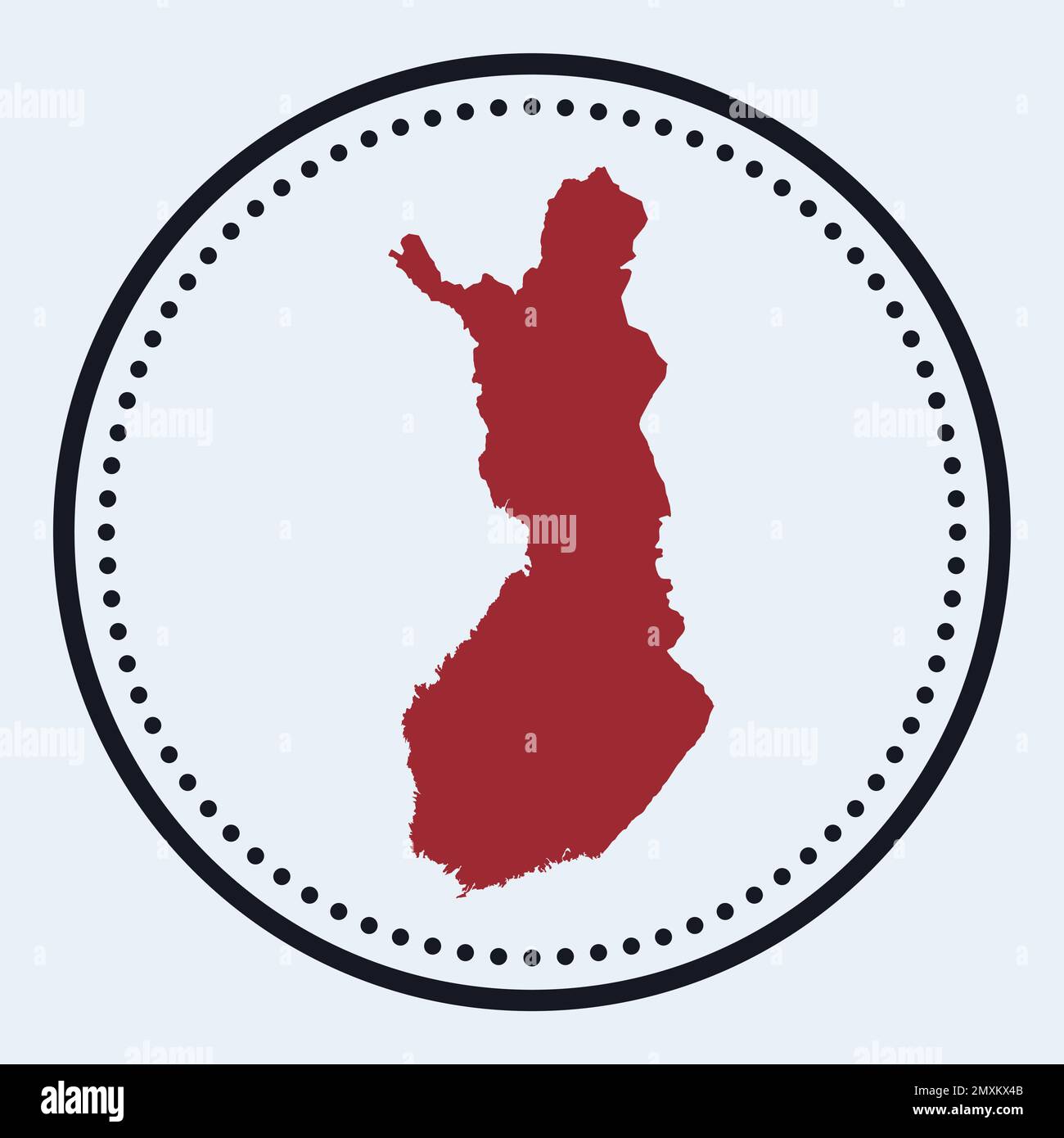 Finland round stamp. Round logo with country map and title. Stylish ...