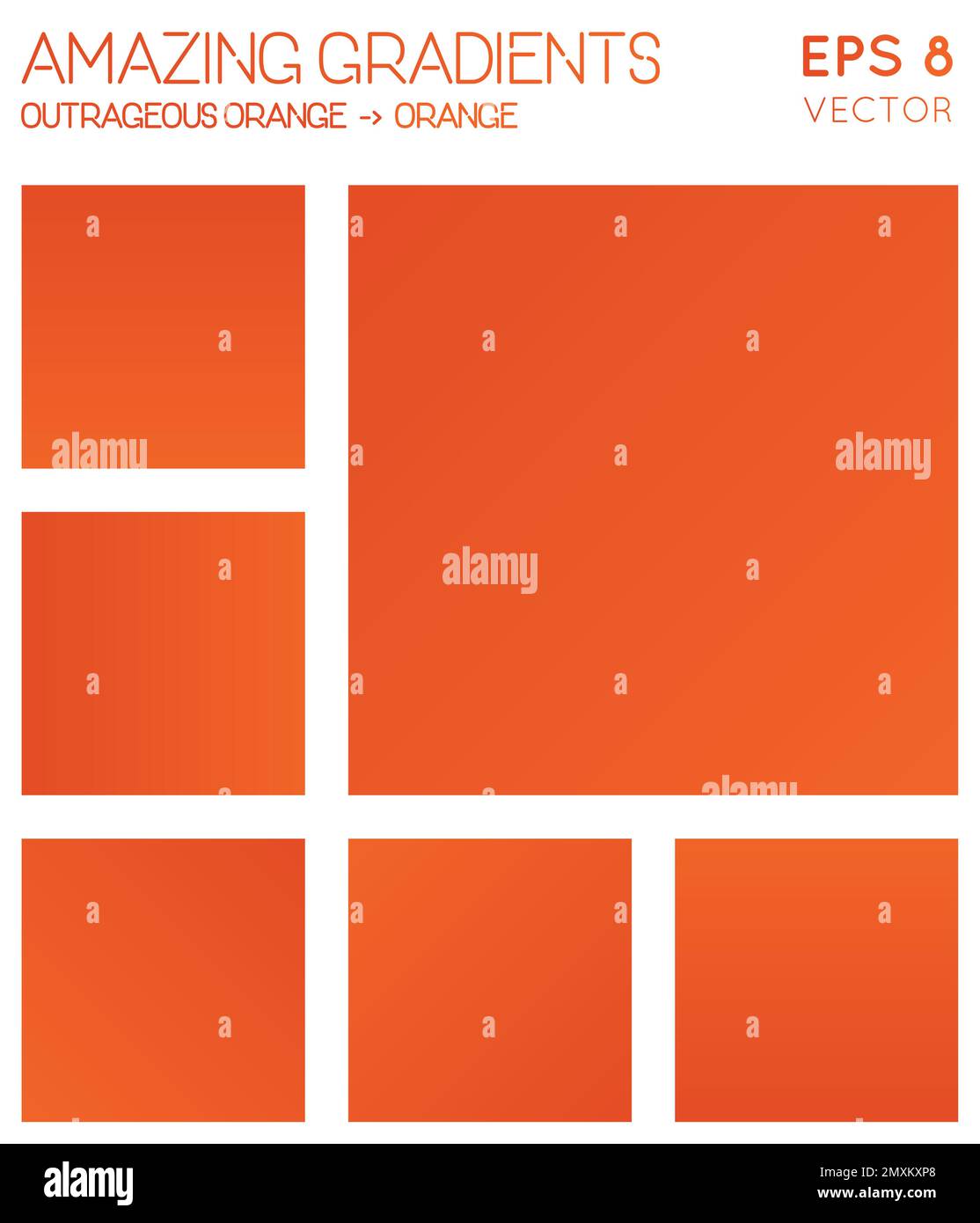 Colorful gradients in outrageous orange, orange color tones. Admirable ...