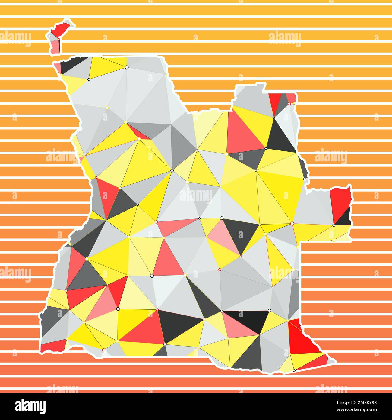Angola vector illustration. Angola design on gradient stripes ...