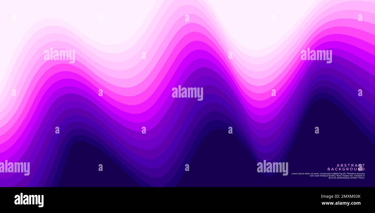 Colorful wave line abstract background template. Purple line curve ...