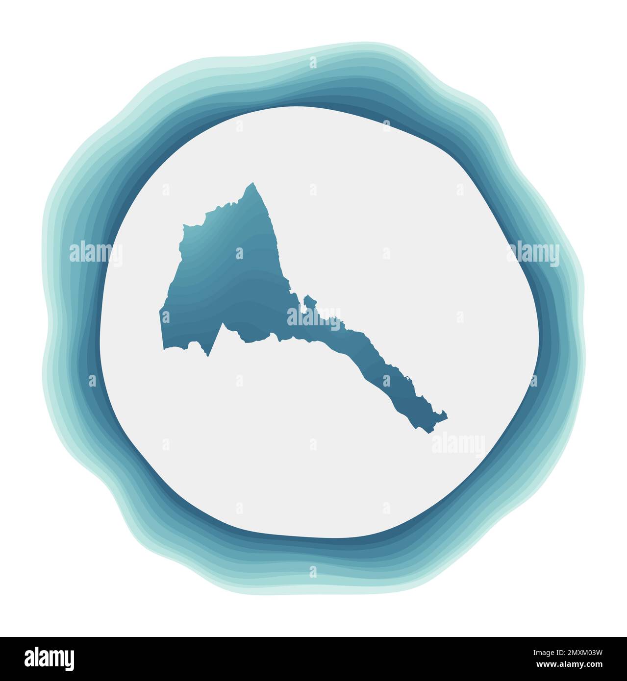 Eritrea logo. Badge of the country. Layered circular sign around ...