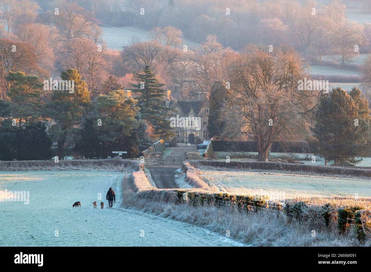 Upper Slaughter Manor in the January frost just after sunrise. Upper ... Upper Slaughter Manor in the January frost just after sunrise. Upper ...
