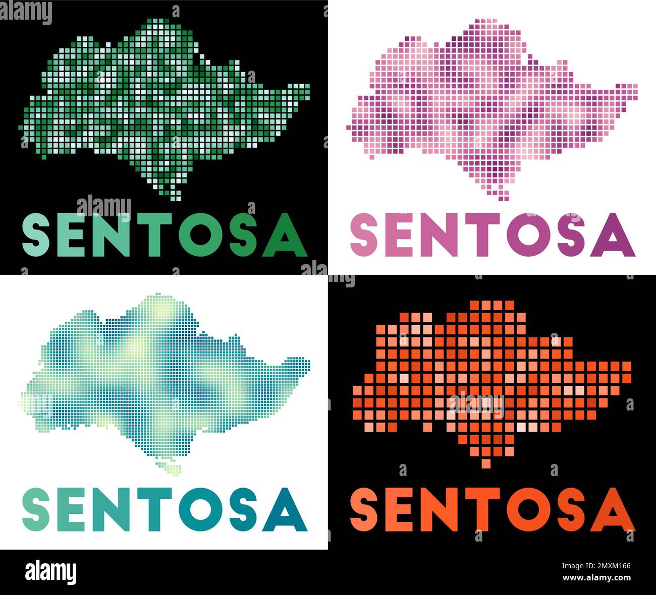 Sentosa map vector vectors hi-res stock photography and images - Alamy