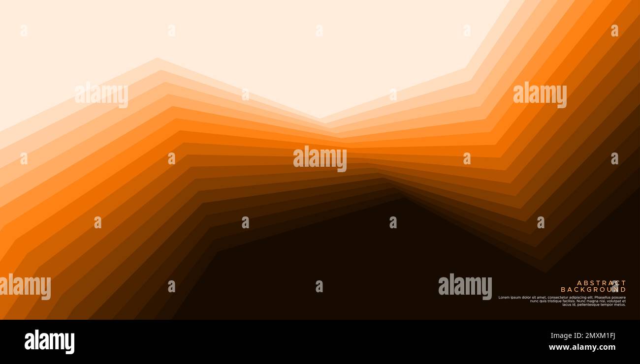 Colorful orange lines abstract background. Modern linear shades ...