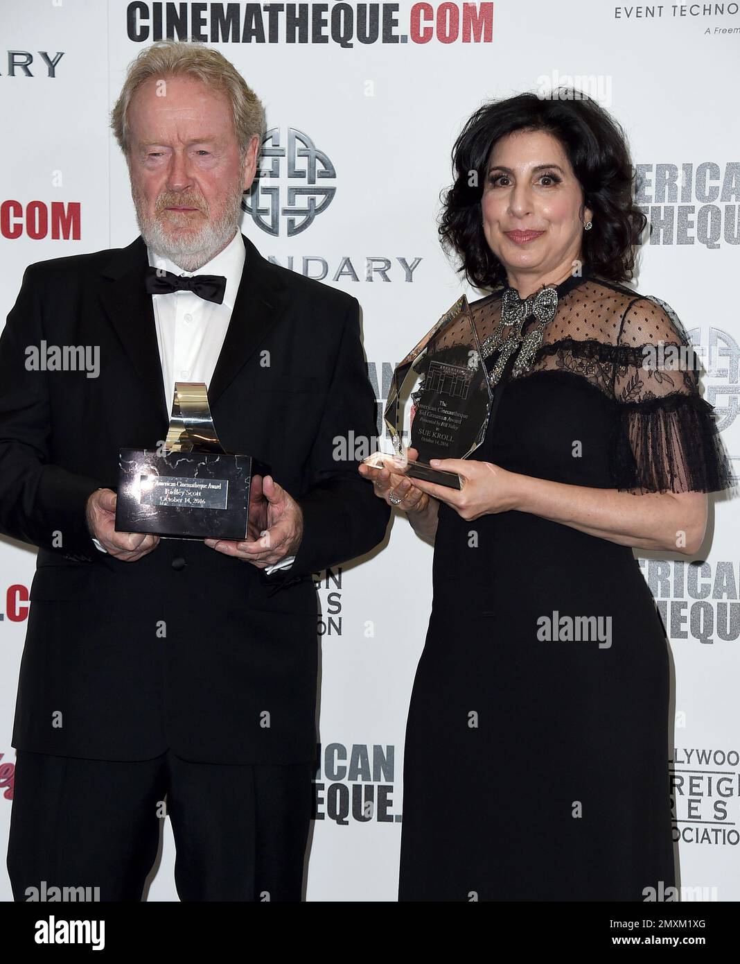 Honoree Ridley Scott, left, and Sid Grauman award honoree Sue Kroll ...