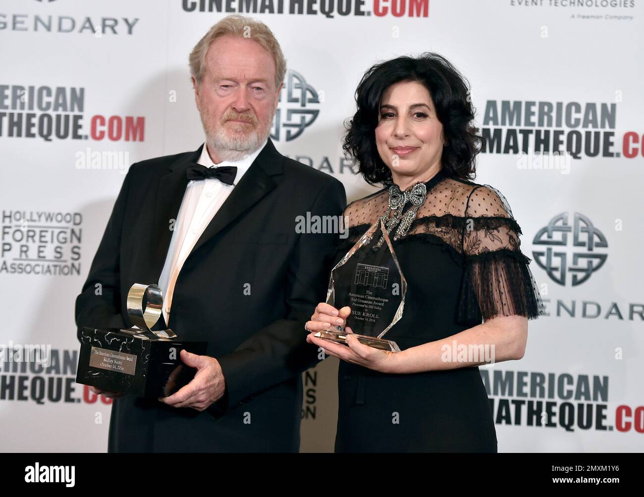 Honoree Ridley Scott, left, and Sid Grauman award honoree Sue Kroll ...