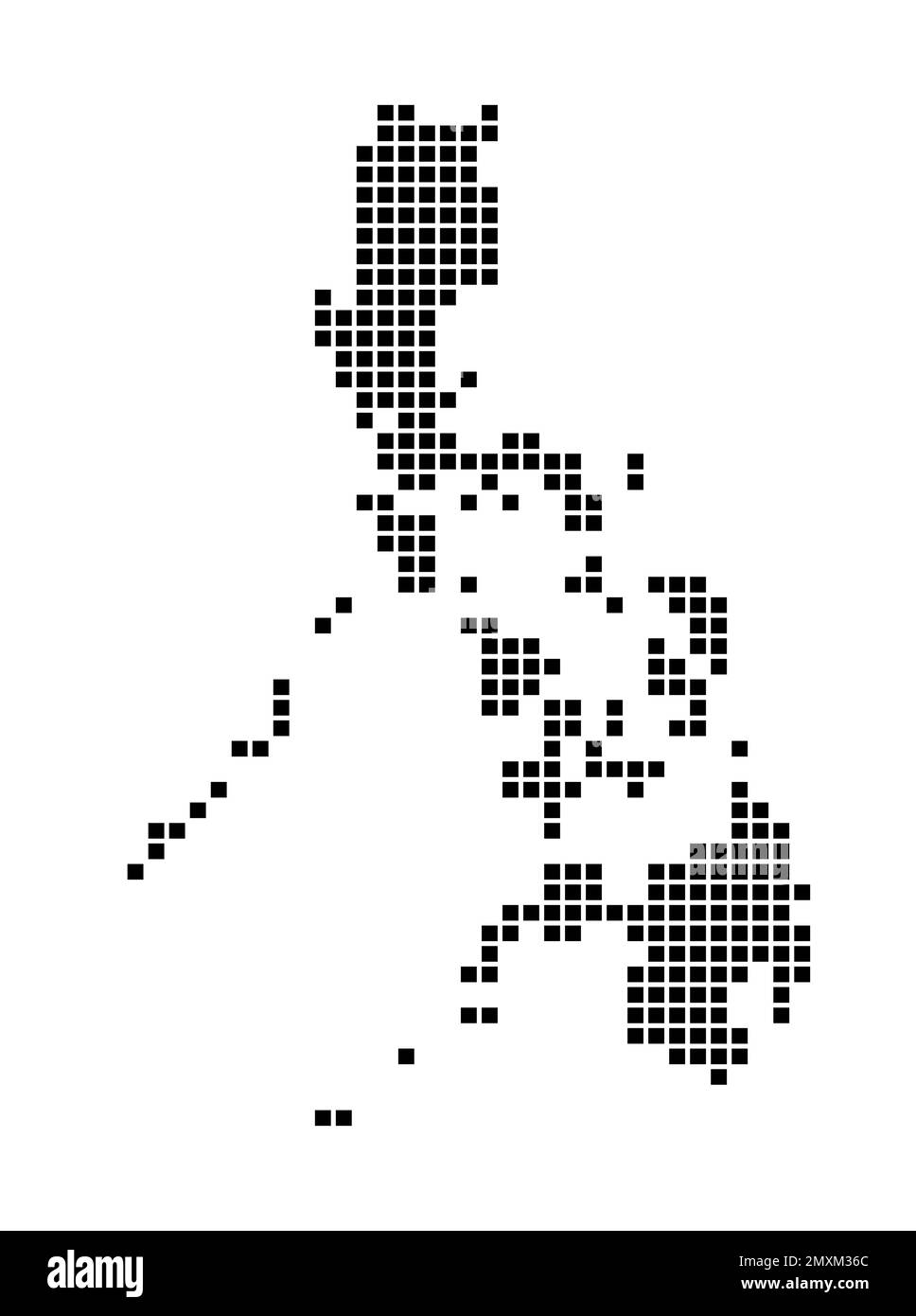 Philippines map. Map of Philippines in dotted style. Borders of the ...