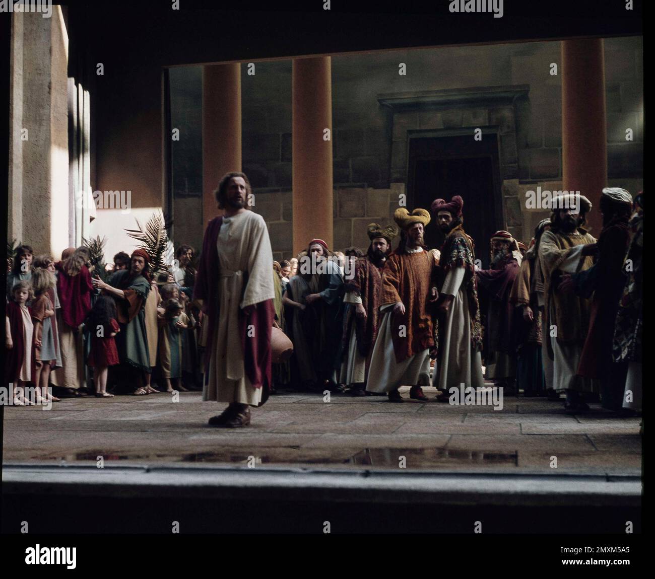 This is the opening scene in the passion play at Oberammergau, Germany ...