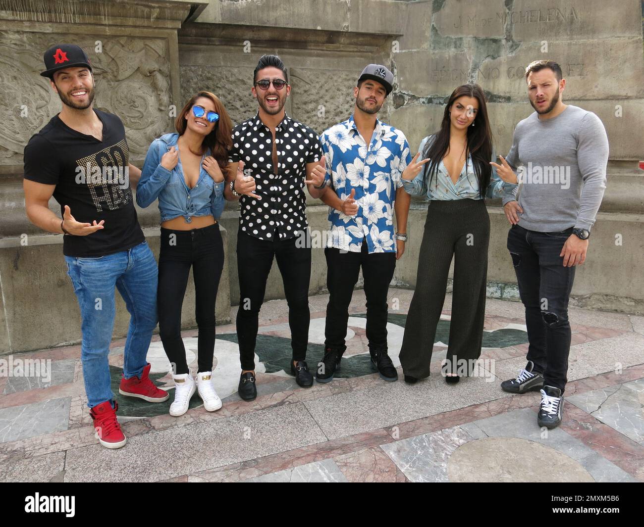 In this Oct. 11, 2016 photo, members of MTV’s reality show "Super Shore ...