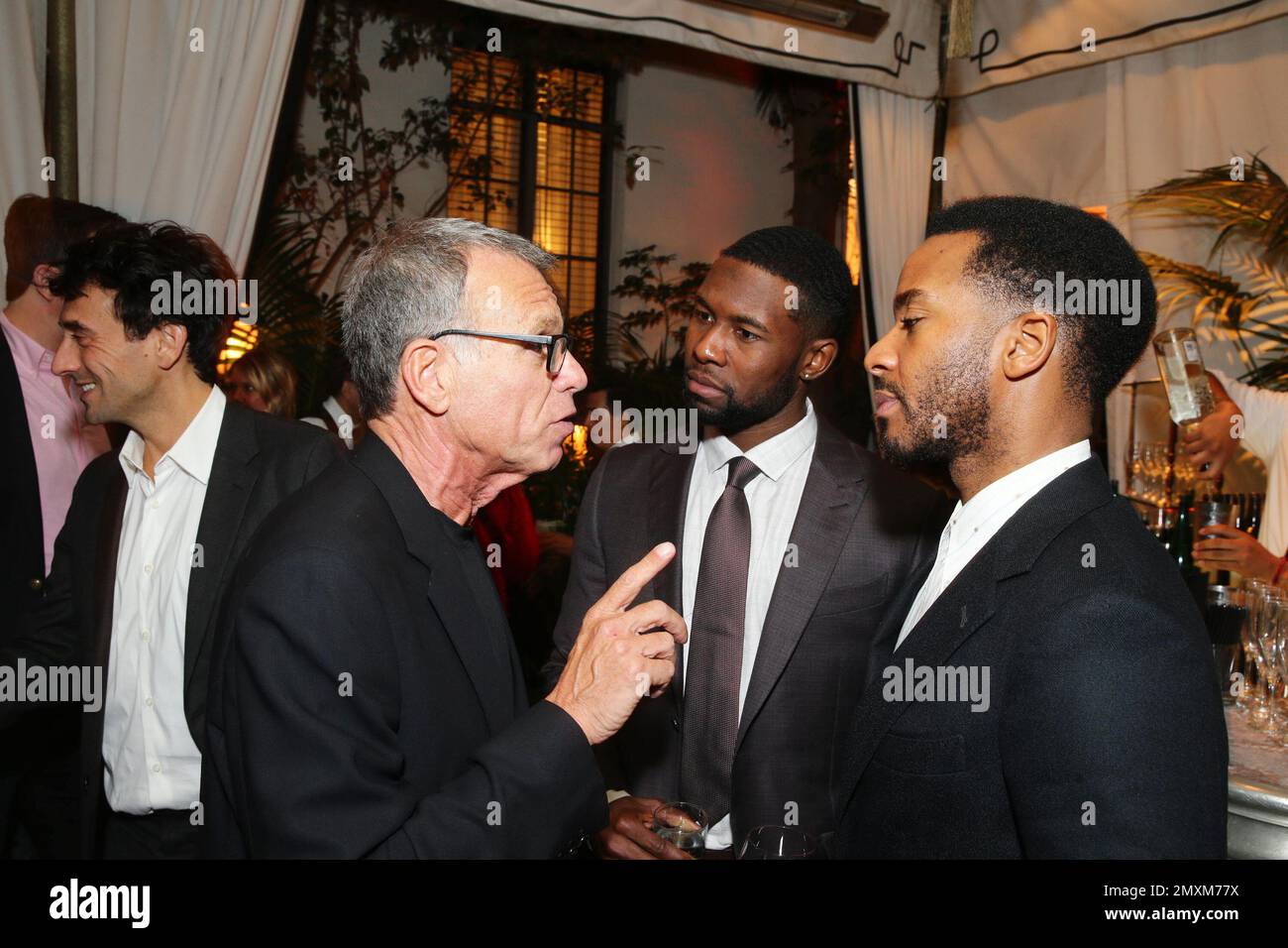 Producer David Permut, Trevante Rhodes and Andre Holland seen at A24 ...