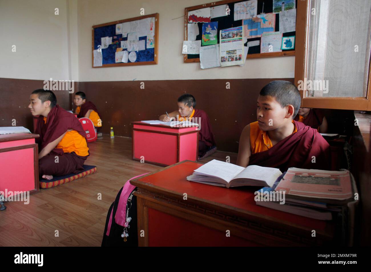 In this Sept. 16, 2016 photo, nuns study inside a classroom of the Arya ...