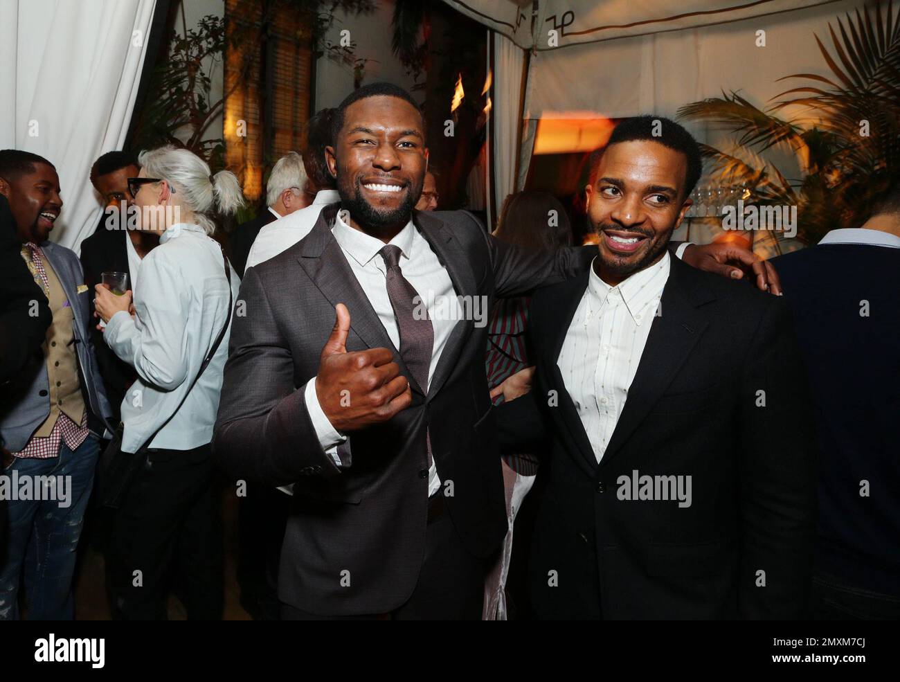 Trevante Rhodes and Andre Holland seen at A24 "Moonlight" Screening ...