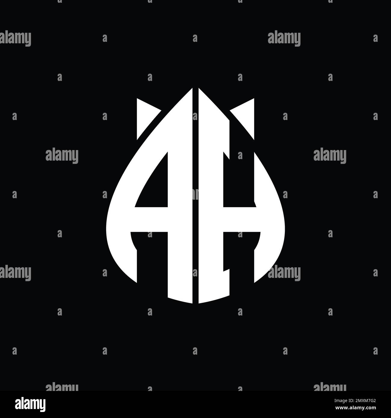 AH Logo monogram drops crown abstract shape vector images design ...