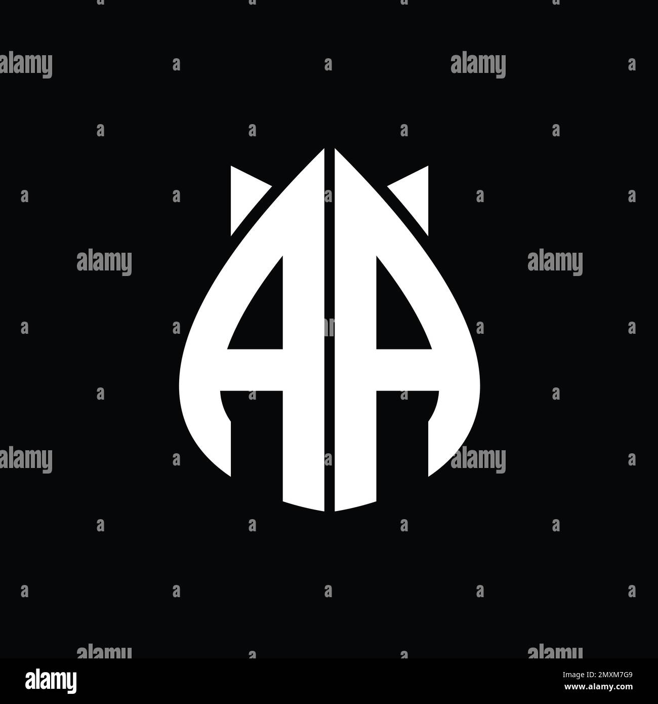 AA Logo monogram drops crown abstract shape vector images design ...