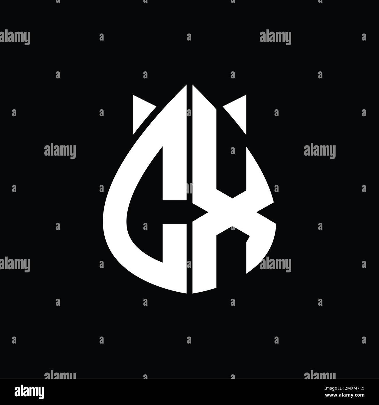 CX Logo monogram drops crown abstract shape vector images design ... CX Logo monogram drops crown abstract shape vector images design ...