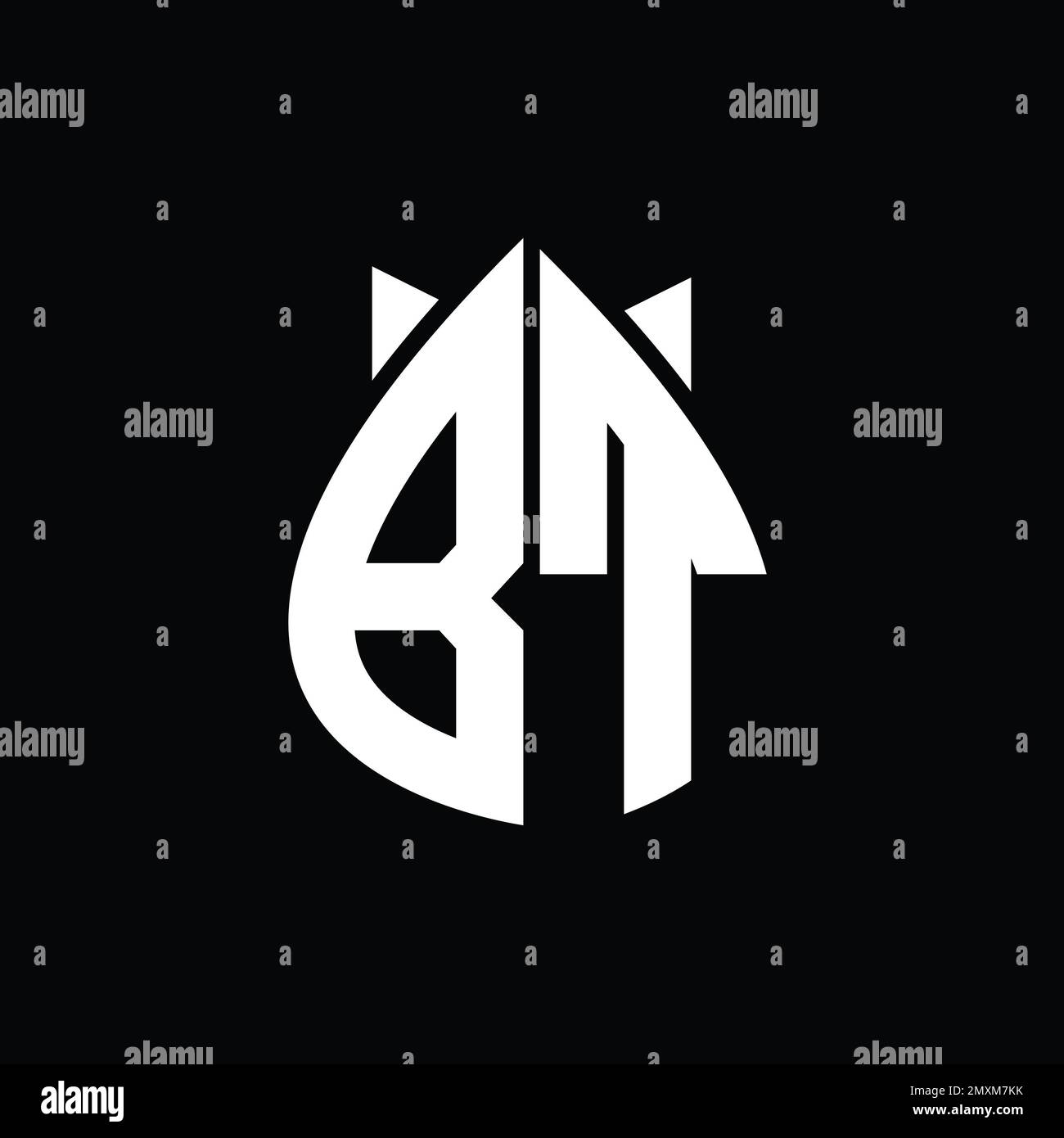 BT Logo monogram drops crown abstract shape vector images design ...