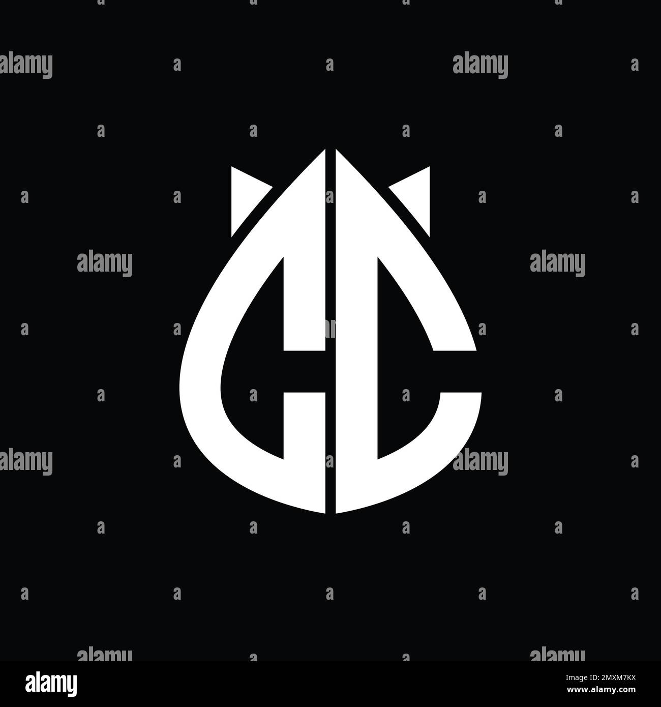 CC Logo monogram drops crown abstract shape vector images design ...