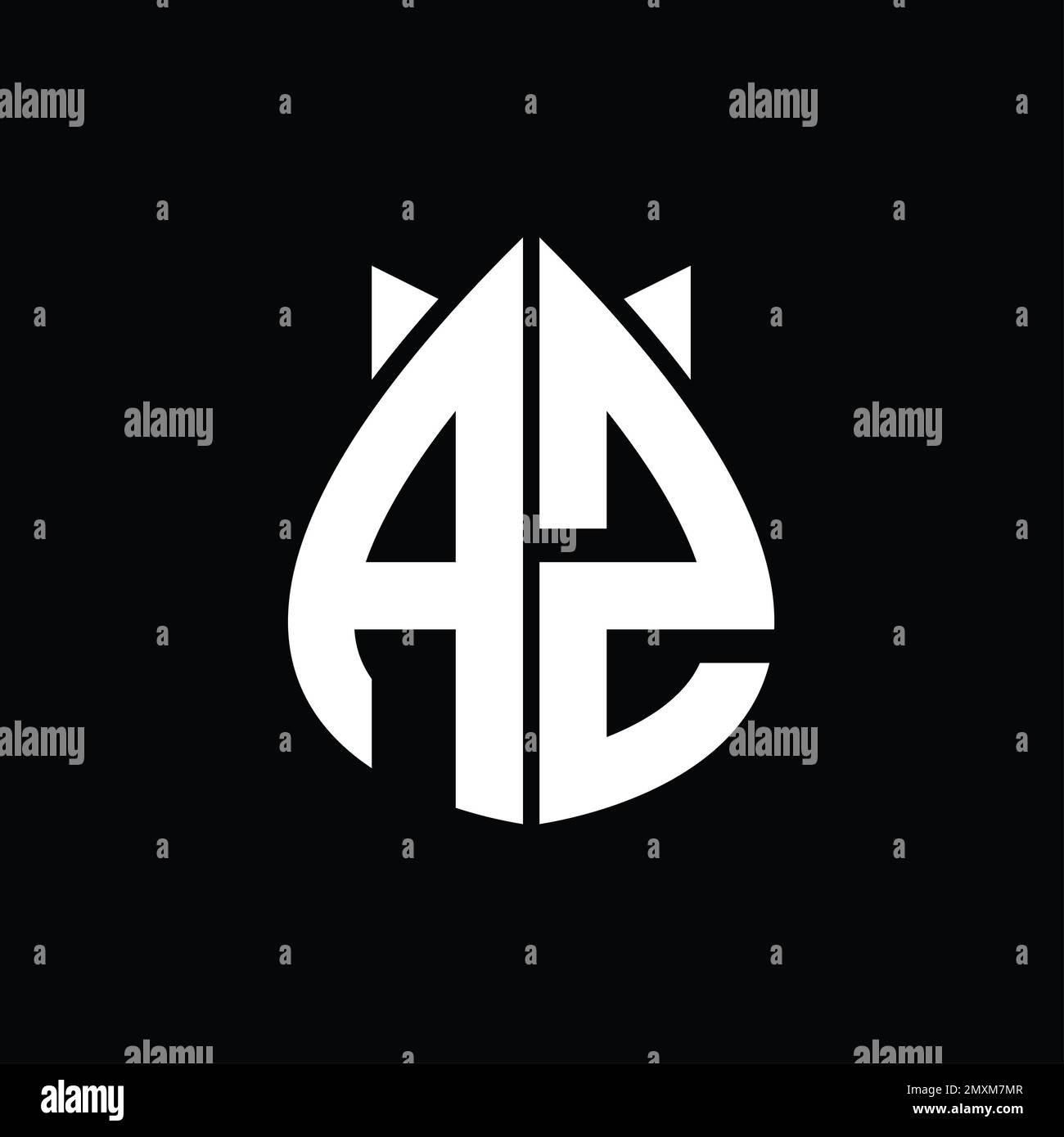 AZ Logo monogram drops crown abstract shape vector images design ... AZ Logo monogram drops crown abstract shape vector images design ...