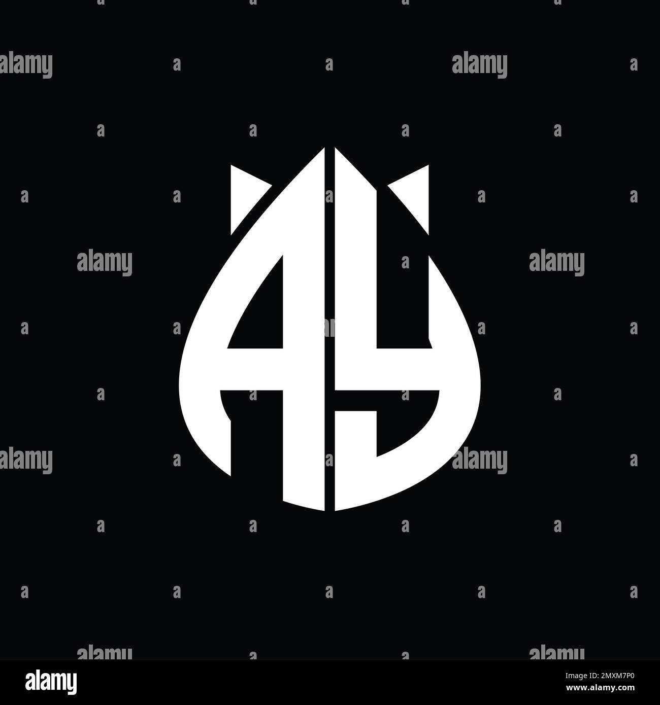 AY Logo monogram drops crown abstract shape vector images design ... AY Logo monogram drops crown abstract shape vector images design ...
