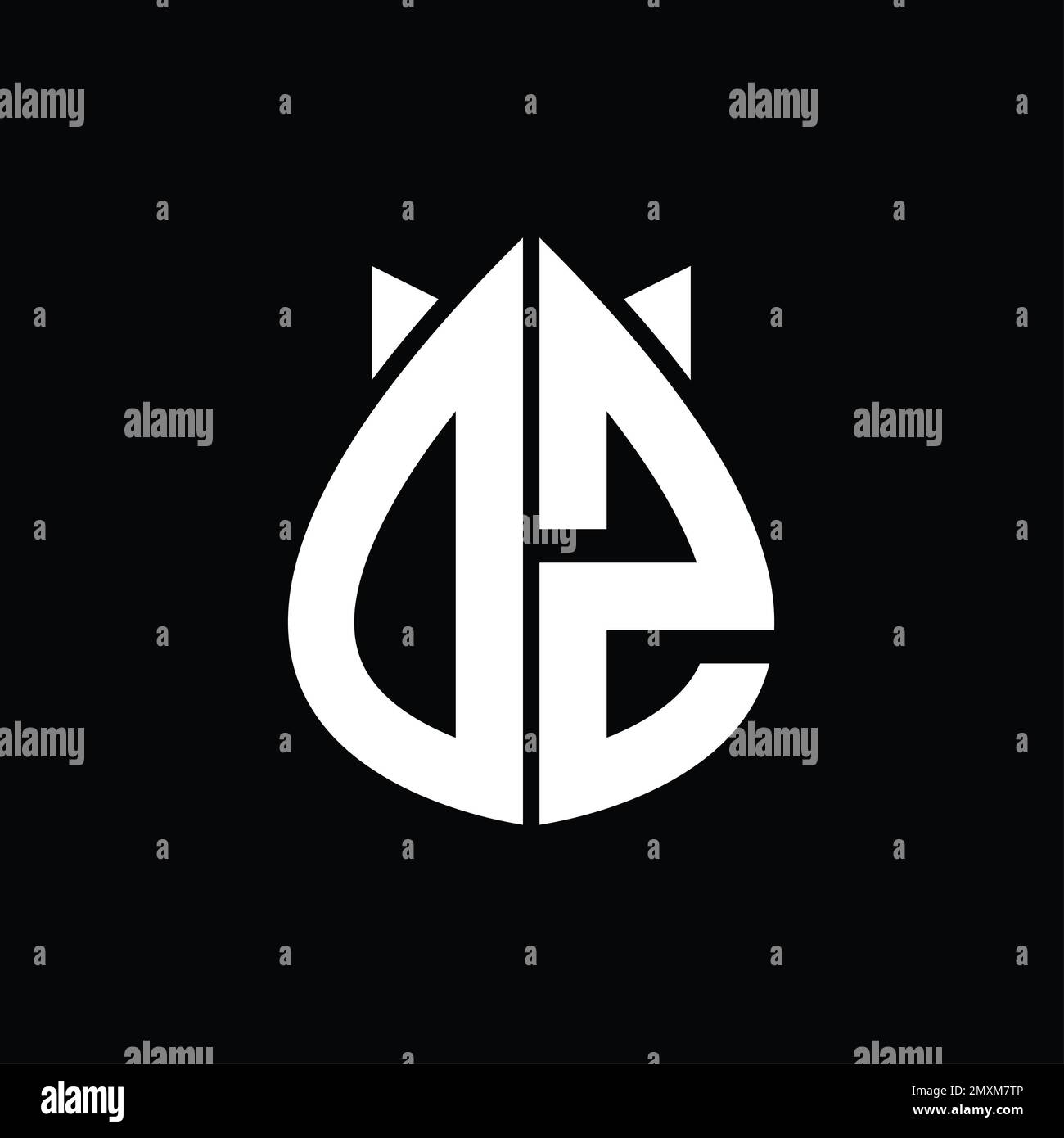 DZ Logo monogram drops crown abstract shape vector images design ... DZ Logo monogram drops crown abstract shape vector images design ...