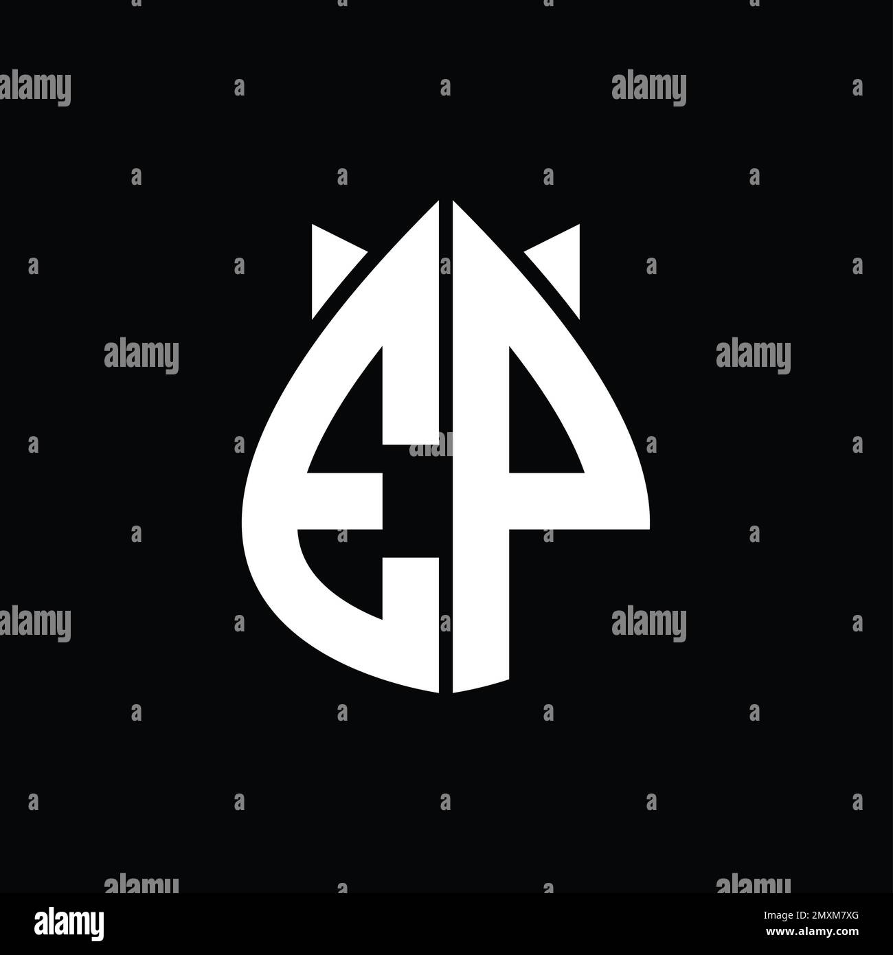 EP Logo monogram drops crown abstract shape vector images design ... EP Logo monogram drops crown abstract shape vector images design ...