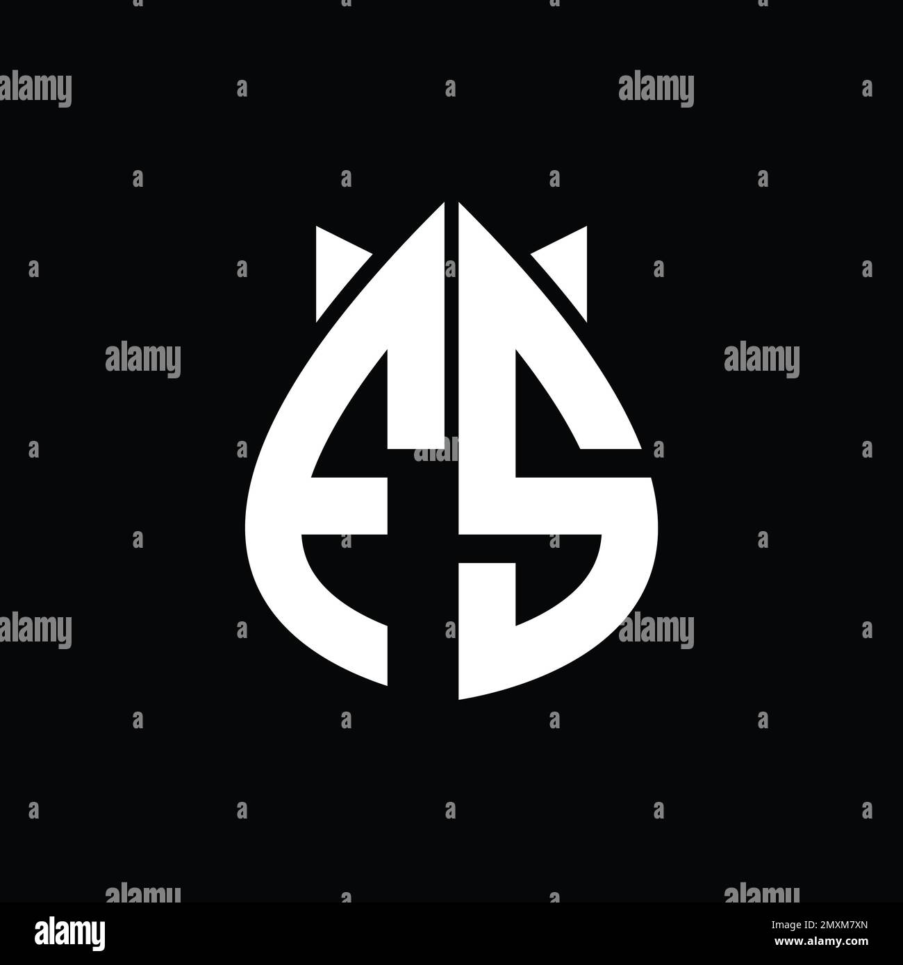 FS Logo monogram drops crown abstract shape vector images design ... FS Logo monogram drops crown abstract shape vector images design ...