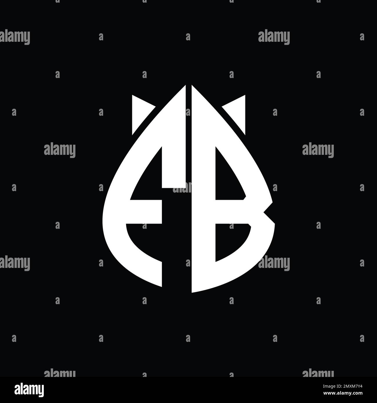 FB Logo monogram drops crown abstract shape vector images design ...