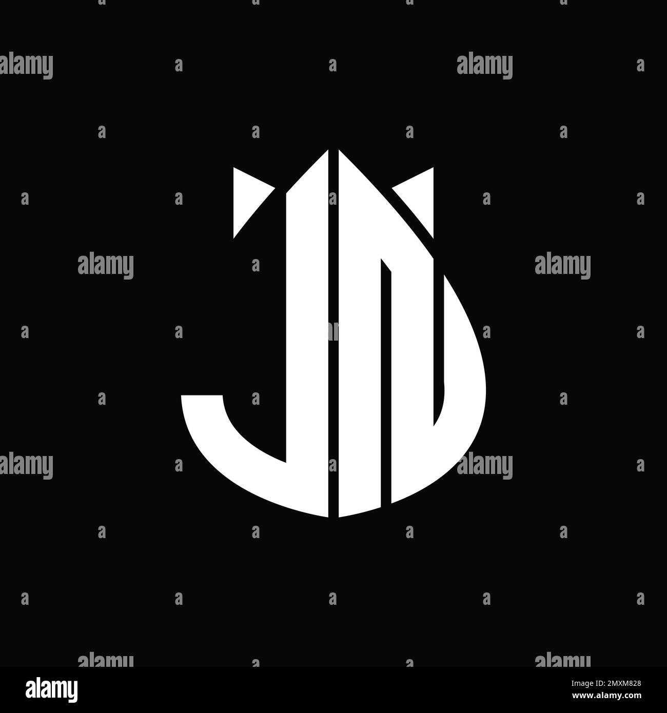 JN Logo monogram drops crown abstract shape vector images design ...