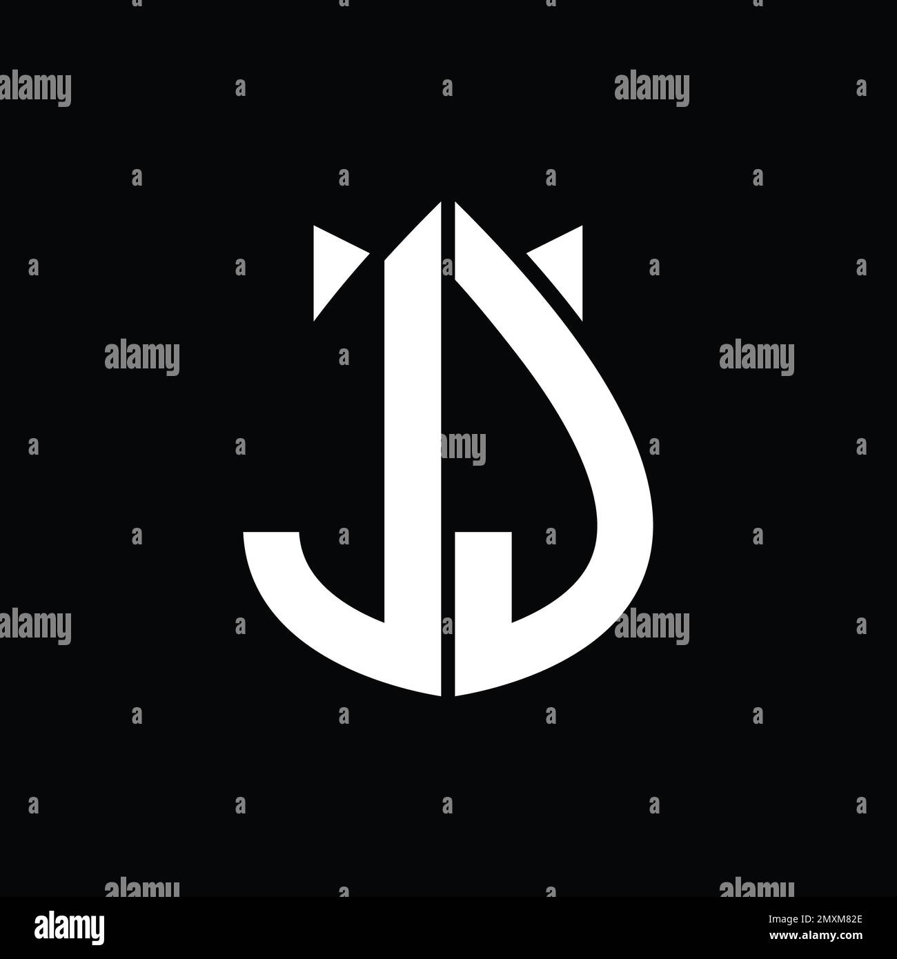 JJ Logo monogram drops crown abstract shape vector images design ...