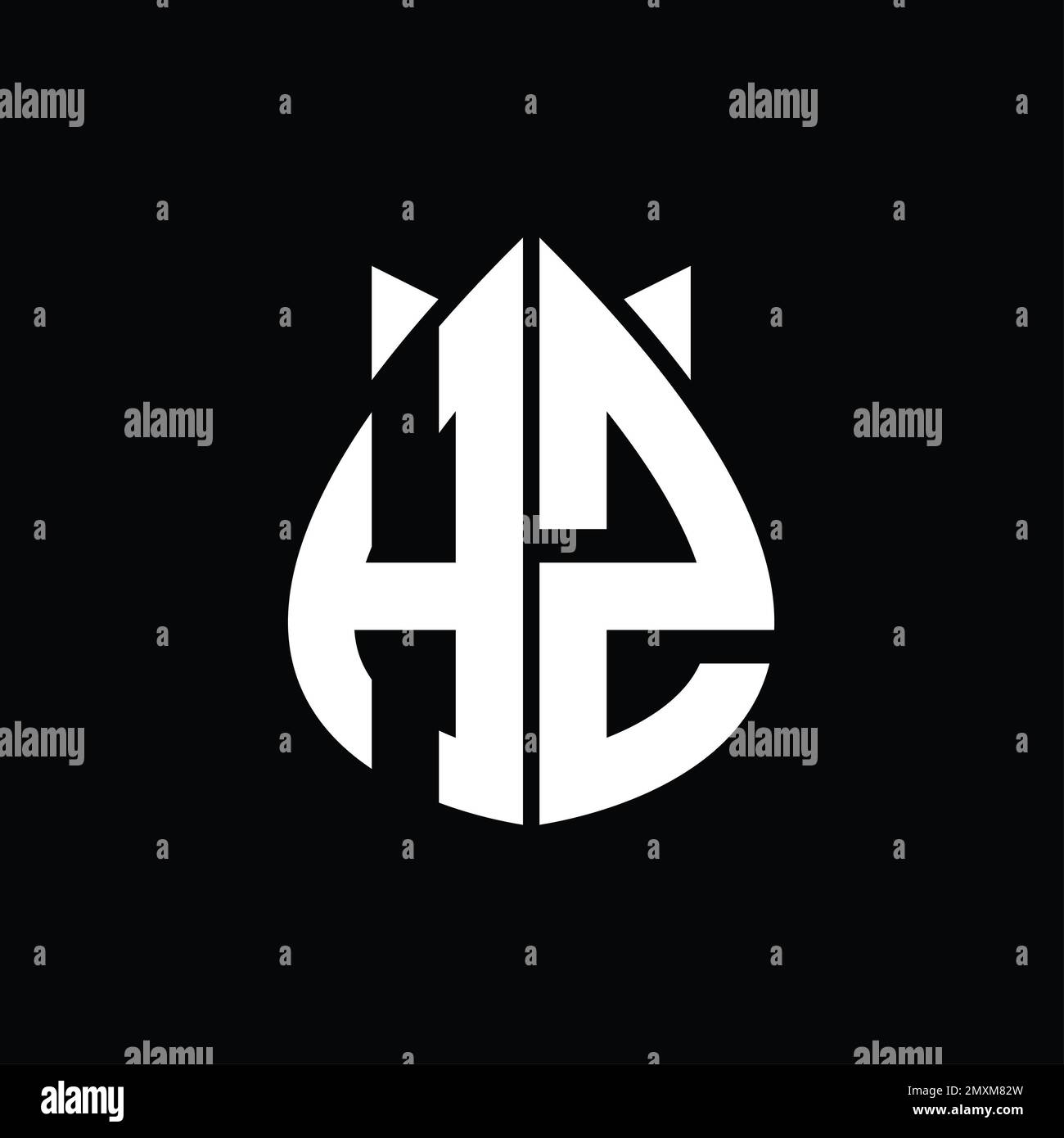 HZ Logo monogram drops crown abstract shape vector images design ... HZ Logo monogram drops crown abstract shape vector images design ...