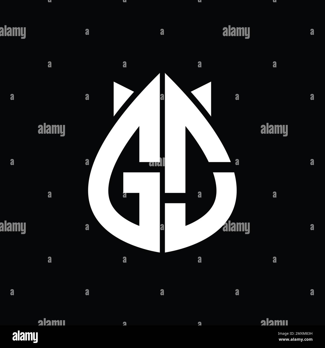 GO Logo monogram drops crown abstract shape vector images design ...