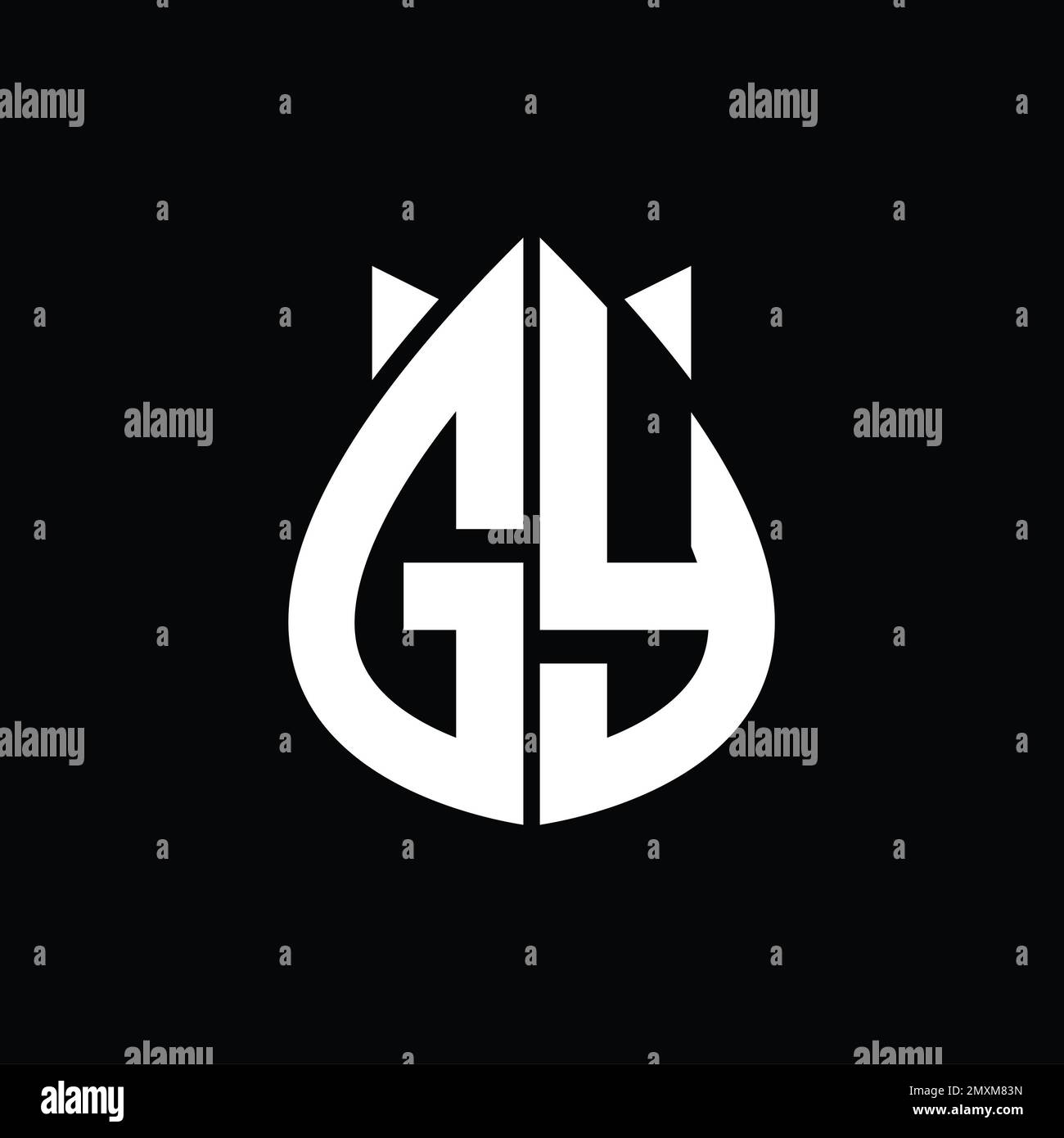 GY Logo monogram drops crown abstract shape vector images design ... GY Logo monogram drops crown abstract shape vector images design ...
