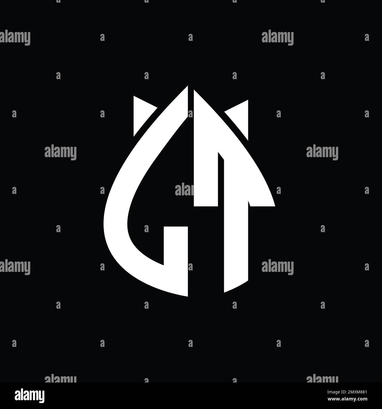 LT Logo monogram drops crown abstract shape vector images design ...