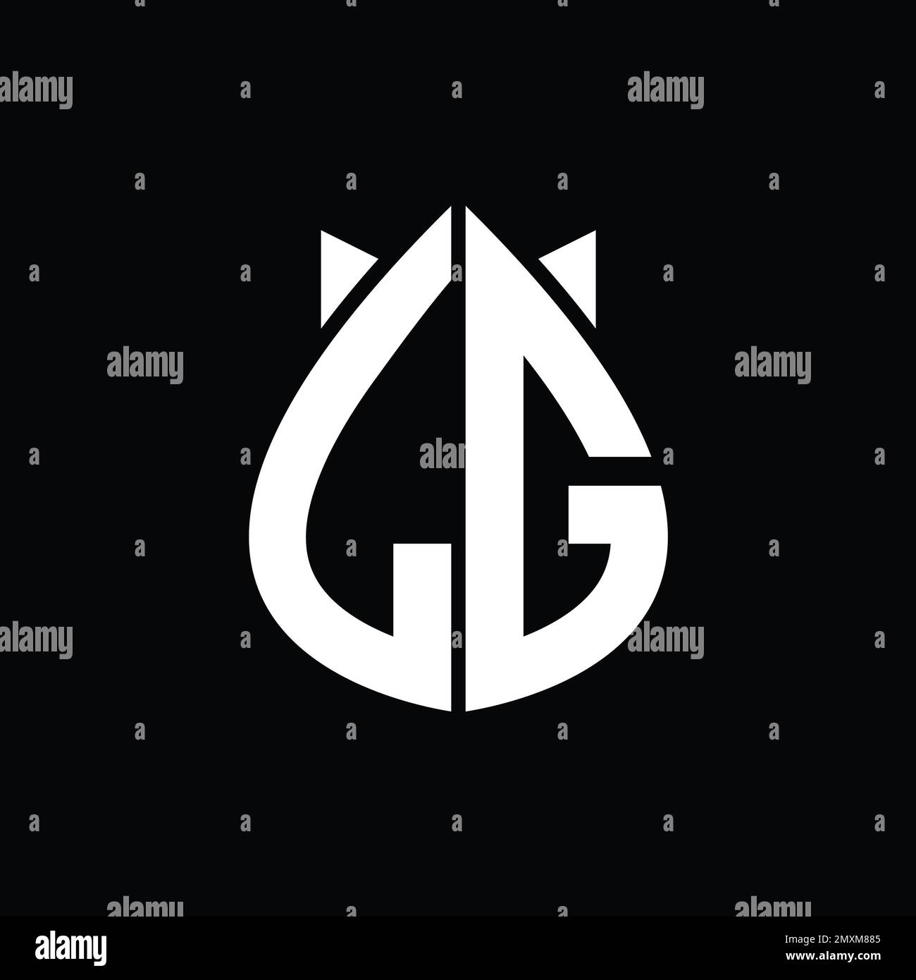 LG Logo monogram drops crown abstract shape vector images design ...