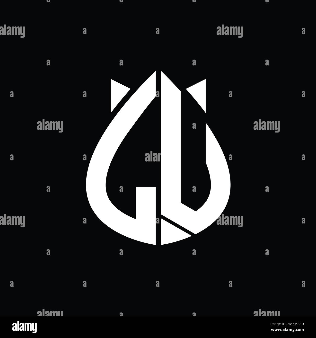 LV Logo monogram drops crown abstract shape vector images design ...