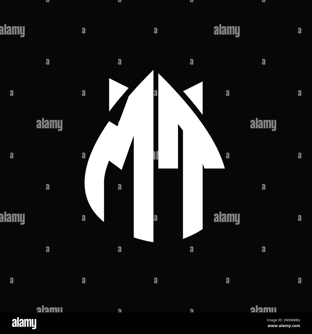 MT Logo monogram drops crown abstract shape vector images design ...