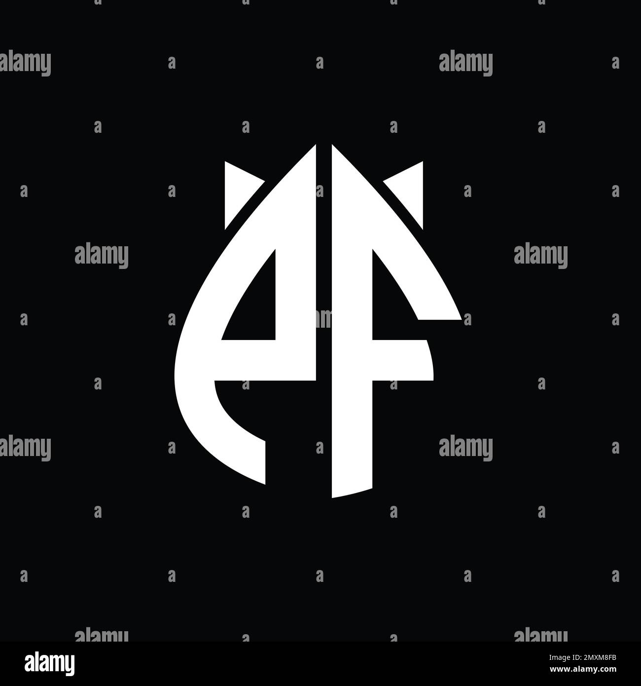 PF Logo monogram drops crown abstract shape vector images design ... PF Logo monogram drops crown abstract shape vector images design ...