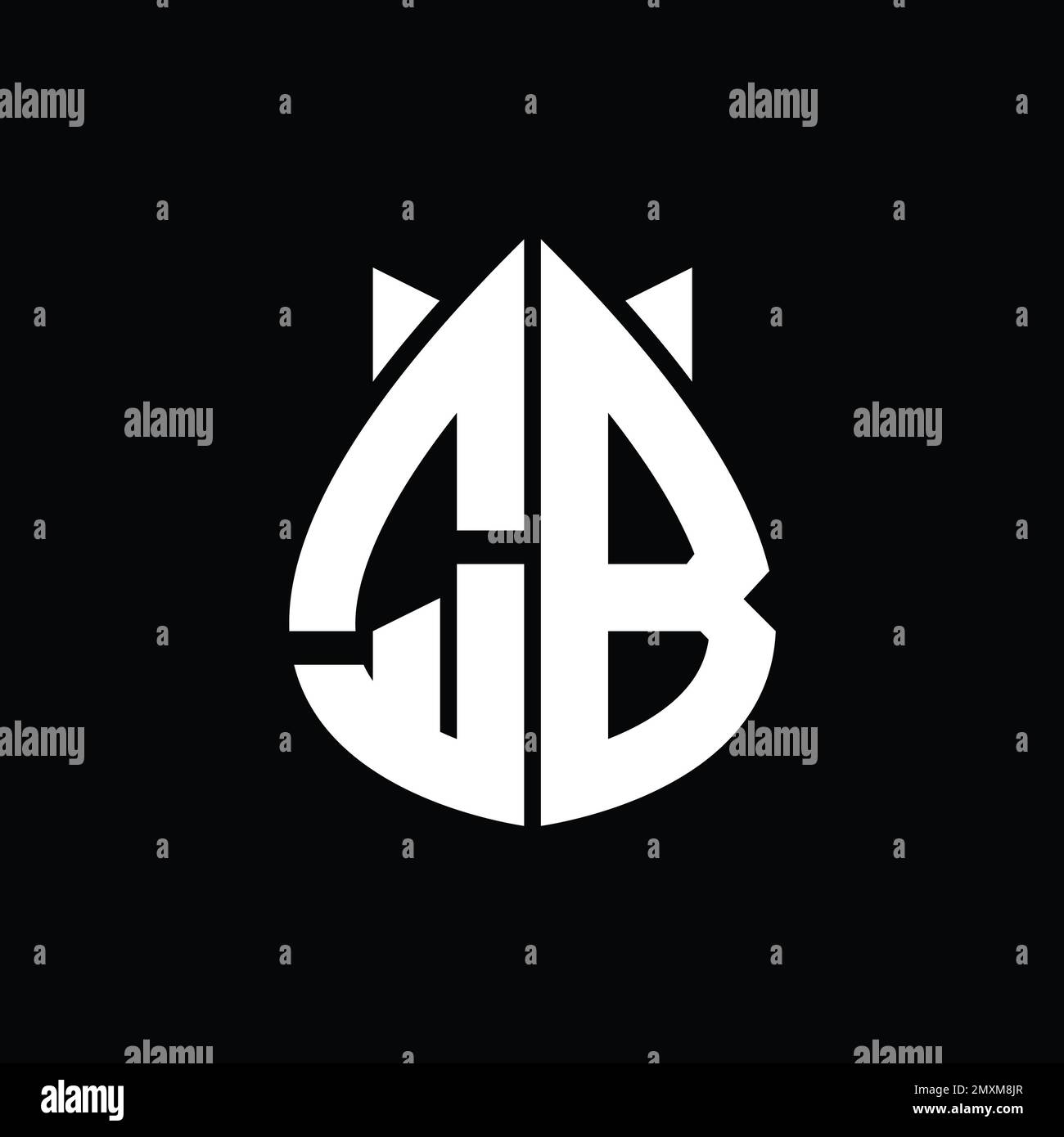 QB Logo monogram drops crown abstract shape vector images design ...