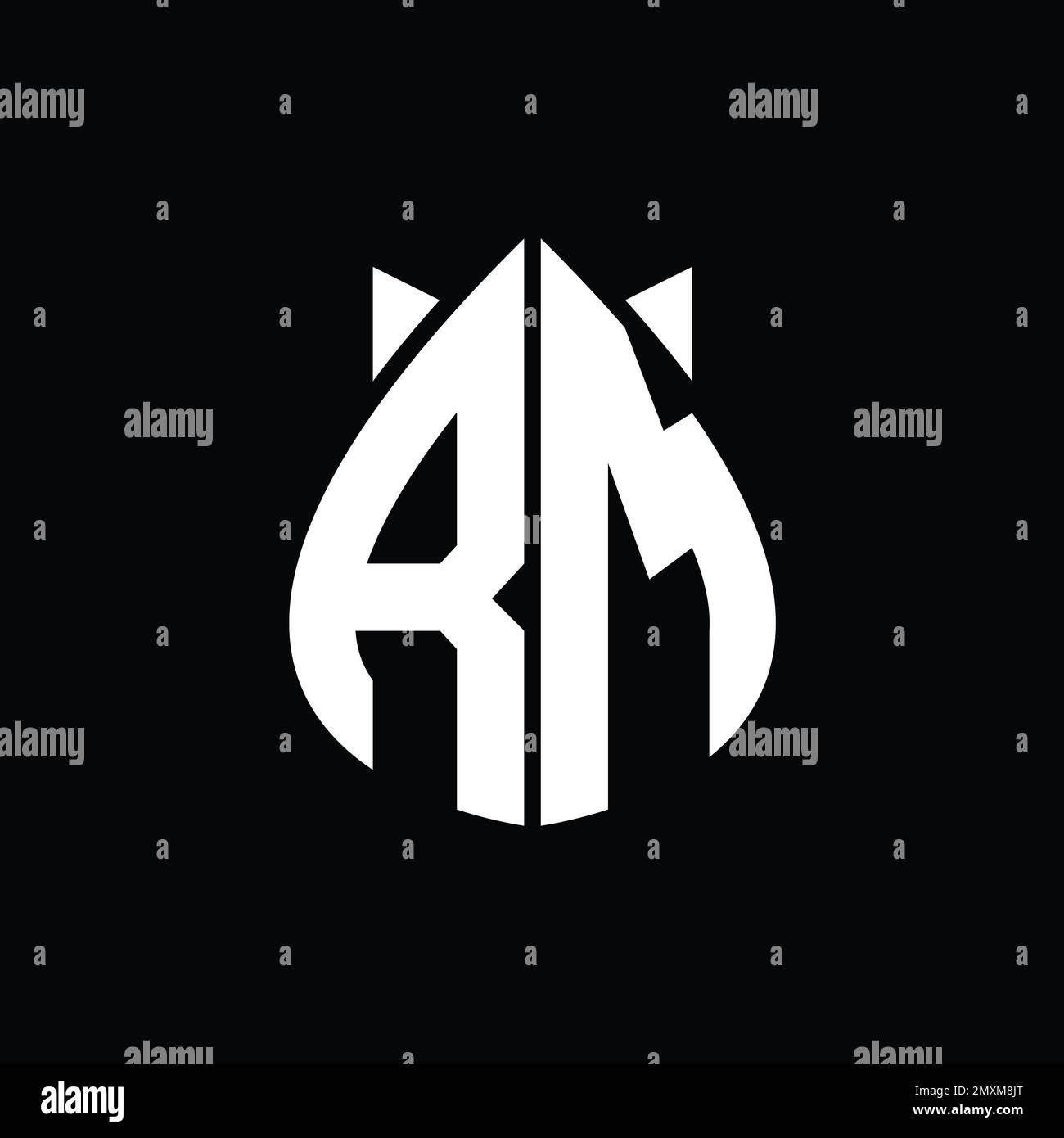 RM Logo monogram drops crown abstract shape vector images design ...