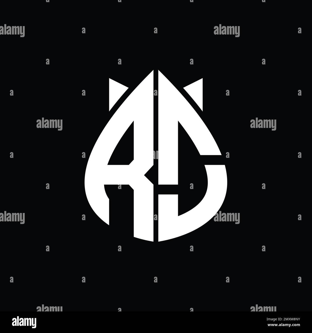 RO Logo monogram drops crown abstract shape vector images design ...